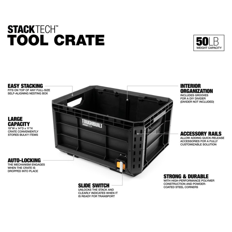 Ящик для инструментов TOUGHBUILT StackTech Tool Crate TB-B1-X-50 Купить ...