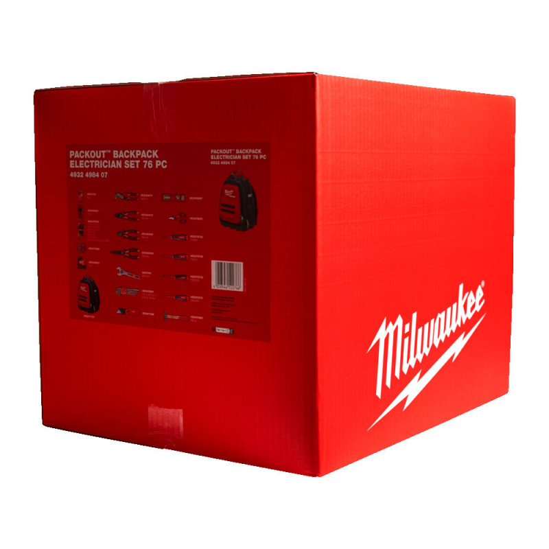 Рюкзак PACKOUT MILWAUKEE с набором инструментов для електриков (76шт ...